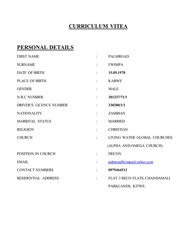 MY CURRICULUM VITEA | DOCX