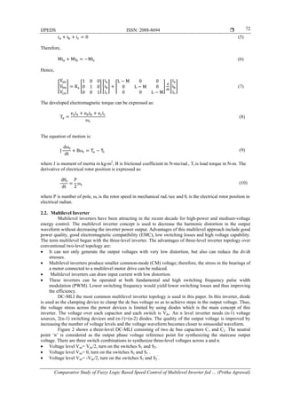 Comparative Study of Fuzzy Logic Based Speed Control of Multilevel Inverter fed Brushless DC ...