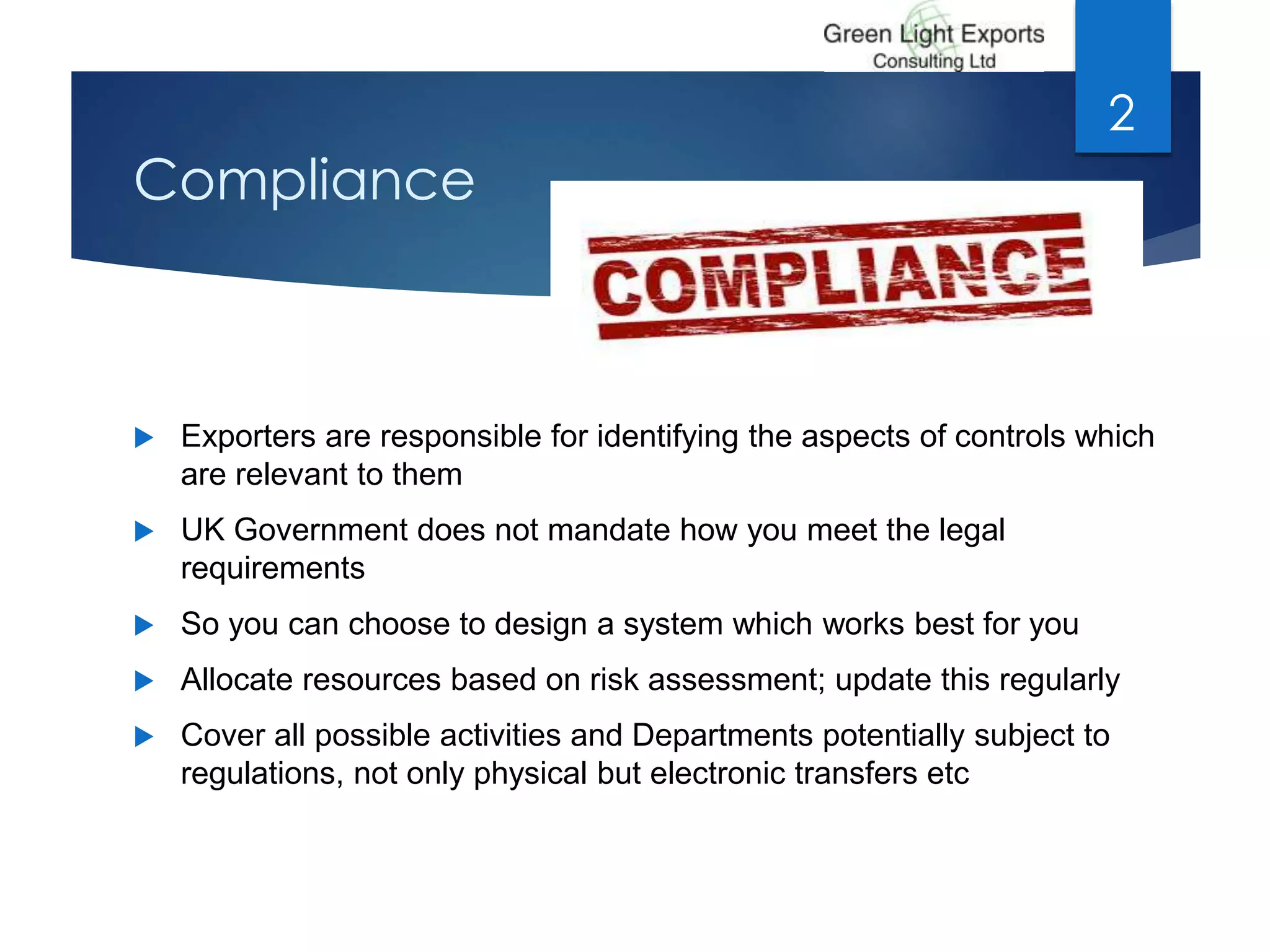 UK Export Controls: 8 Steps For Compliance | PPT