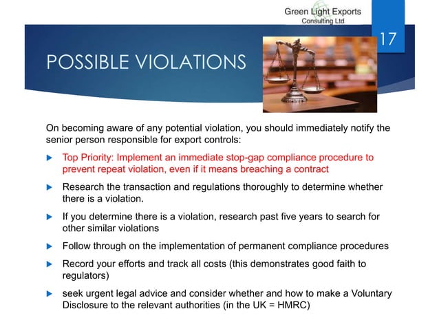 UK Export Controls: 8 Steps For Compliance | PPT
