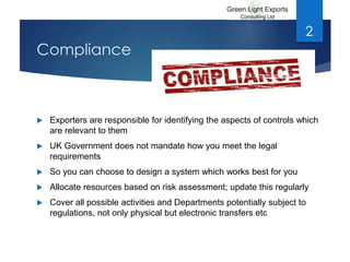 UK Export Controls: 8 Steps For Compliance | PPT