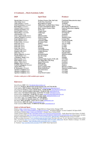 Mario Scattoloni CV Gaffer January 2017 | PDF