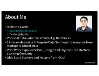 How to Productionize Your Machine Learning Models Using Apache Spark MLlib 2.x with Richard ...