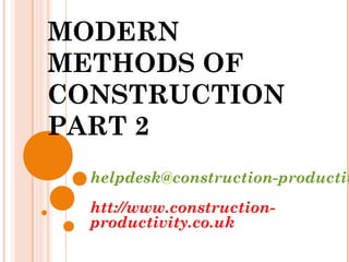074 Modern Methods of Construction | PPT | Construction Industry | Industries