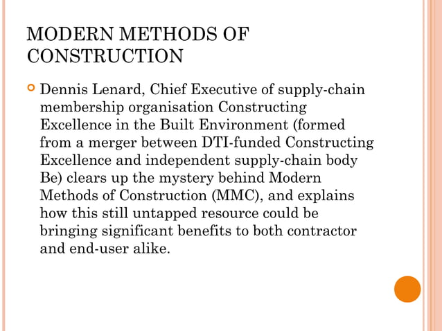 074 Modern Methods of Construction | PPT | Construction Industry ...