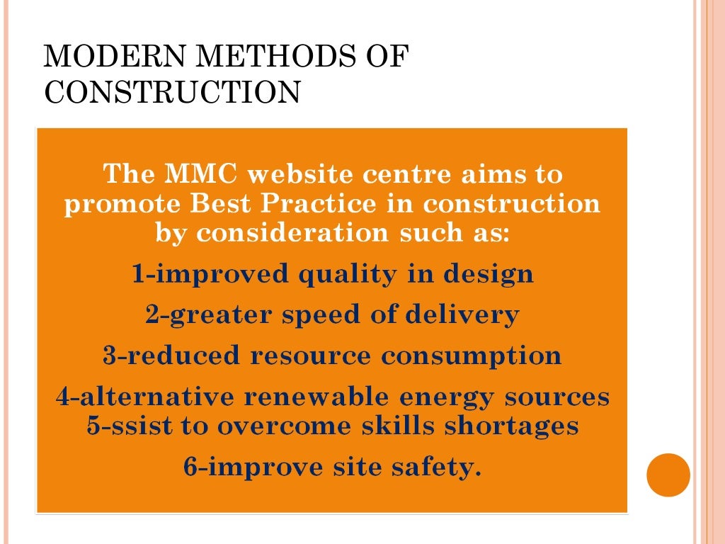 074 Modern Methods of Construction