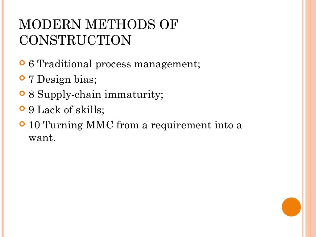 074 Modern Methods of Construction
