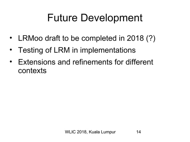 FRBRoo, the IFLA Library Reference Model and now LRMoo | PDF