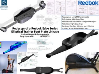 Product Design of Reebok Cross Trainer Linkage 2 | PPTX
