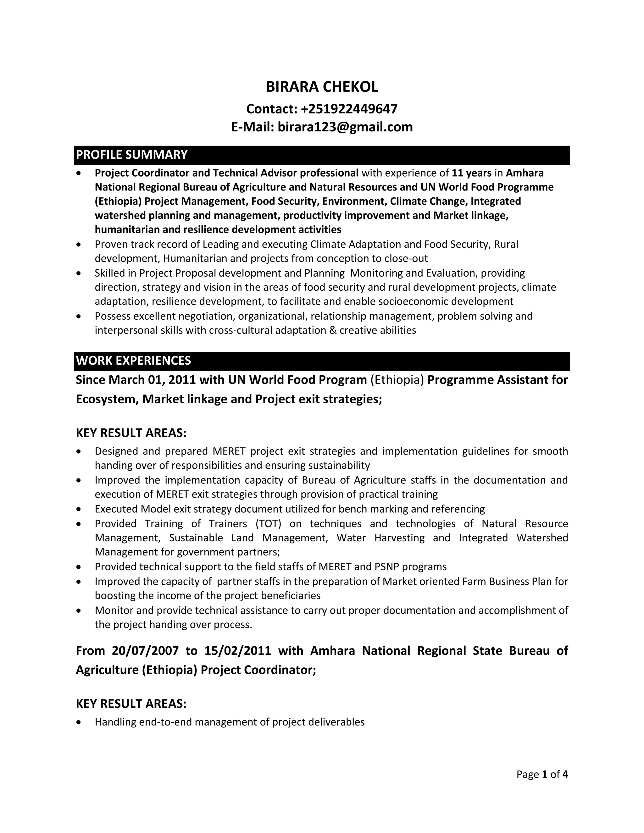 Resume_birara | PDF