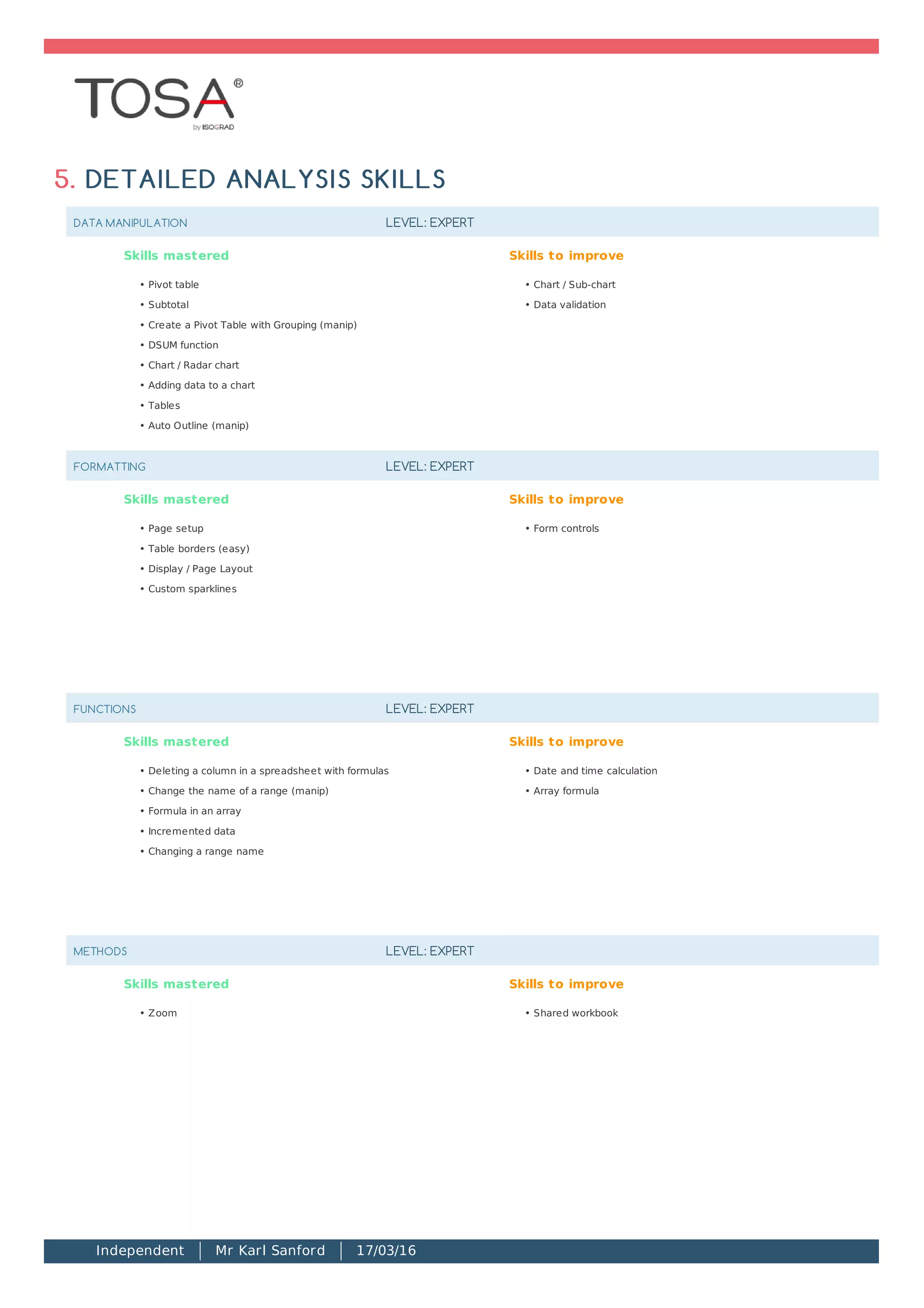 Excel 2013 Assessment | PDF | Technology & Computing