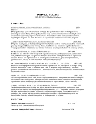 Deidre Hollins_Resume_2015 | DOC