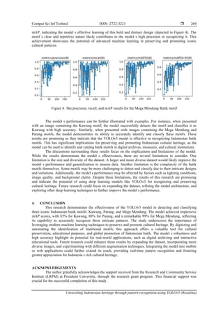 Unraveling Indonesian heritage through pattern recognition using YOLOv5 | PDF