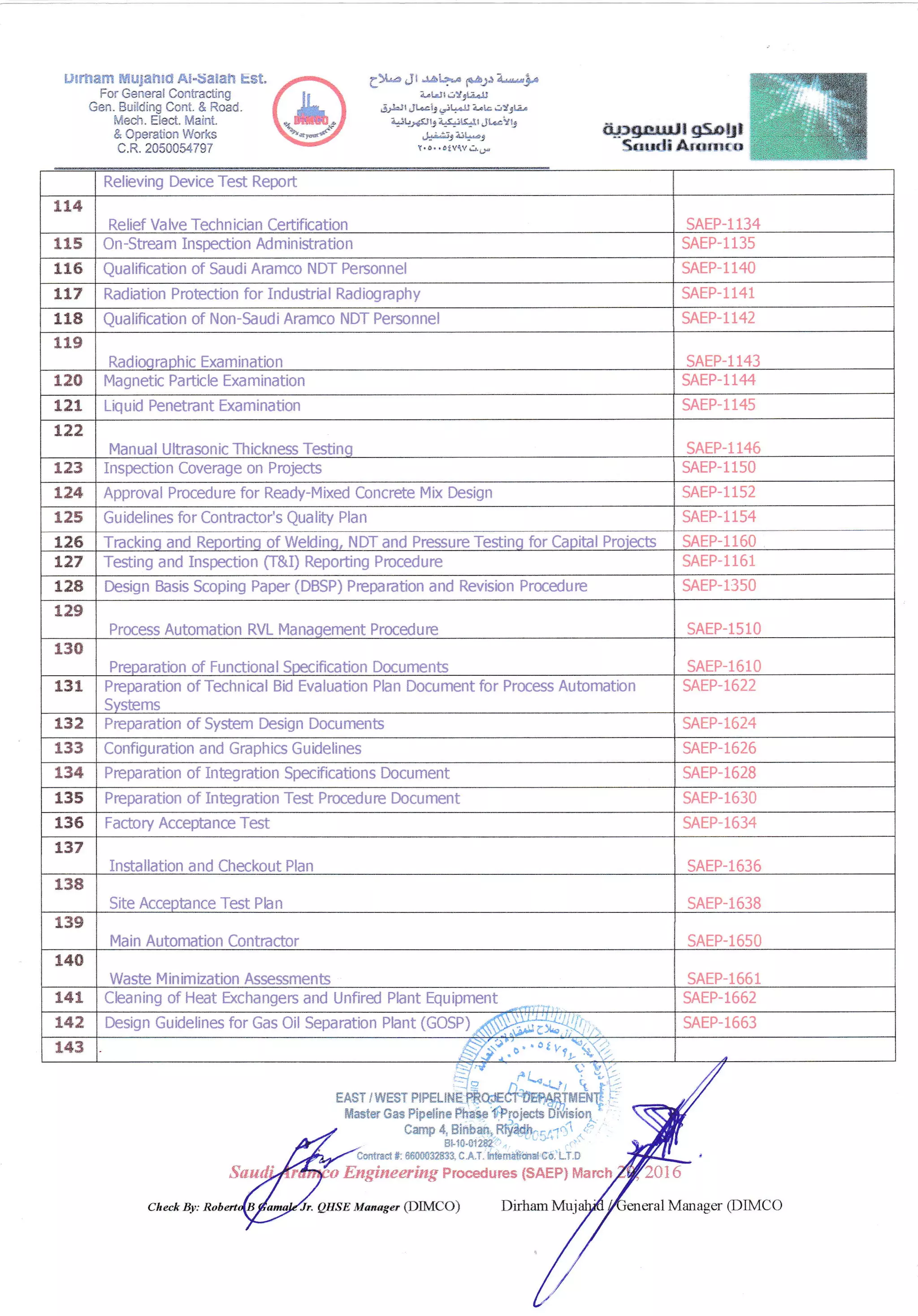 Saudi Aramco Engineering Procedures (SAEP) 5 | PDF