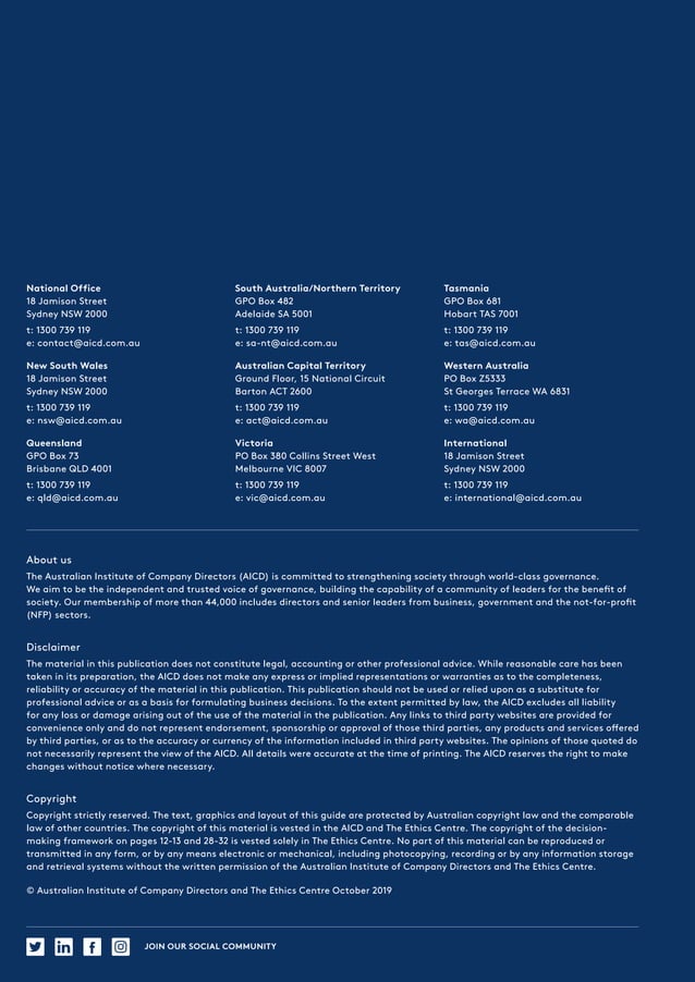 Ethics in the Boardroom (AICD Report) | PDF
