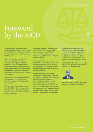Ethics in the Boardroom (AICD Report) | PDF