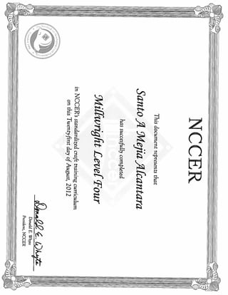 CERTIFICATION MILLWRIGHT LEVEL 4 | PDF