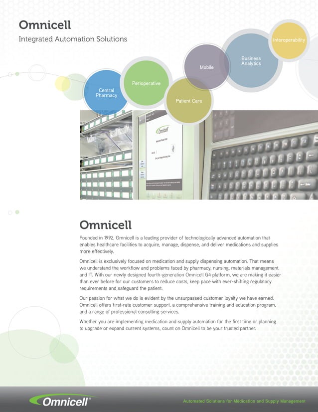 Omnicell Solutions Overview Brochure 704-C | PDF