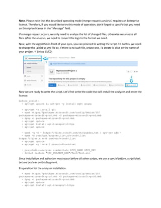 Analysis of merge requests in GitLab using PVS-Studio for C# | PDF