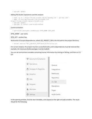 Analysis of merge requests in GitLab using PVS-Studio for C# | PDF