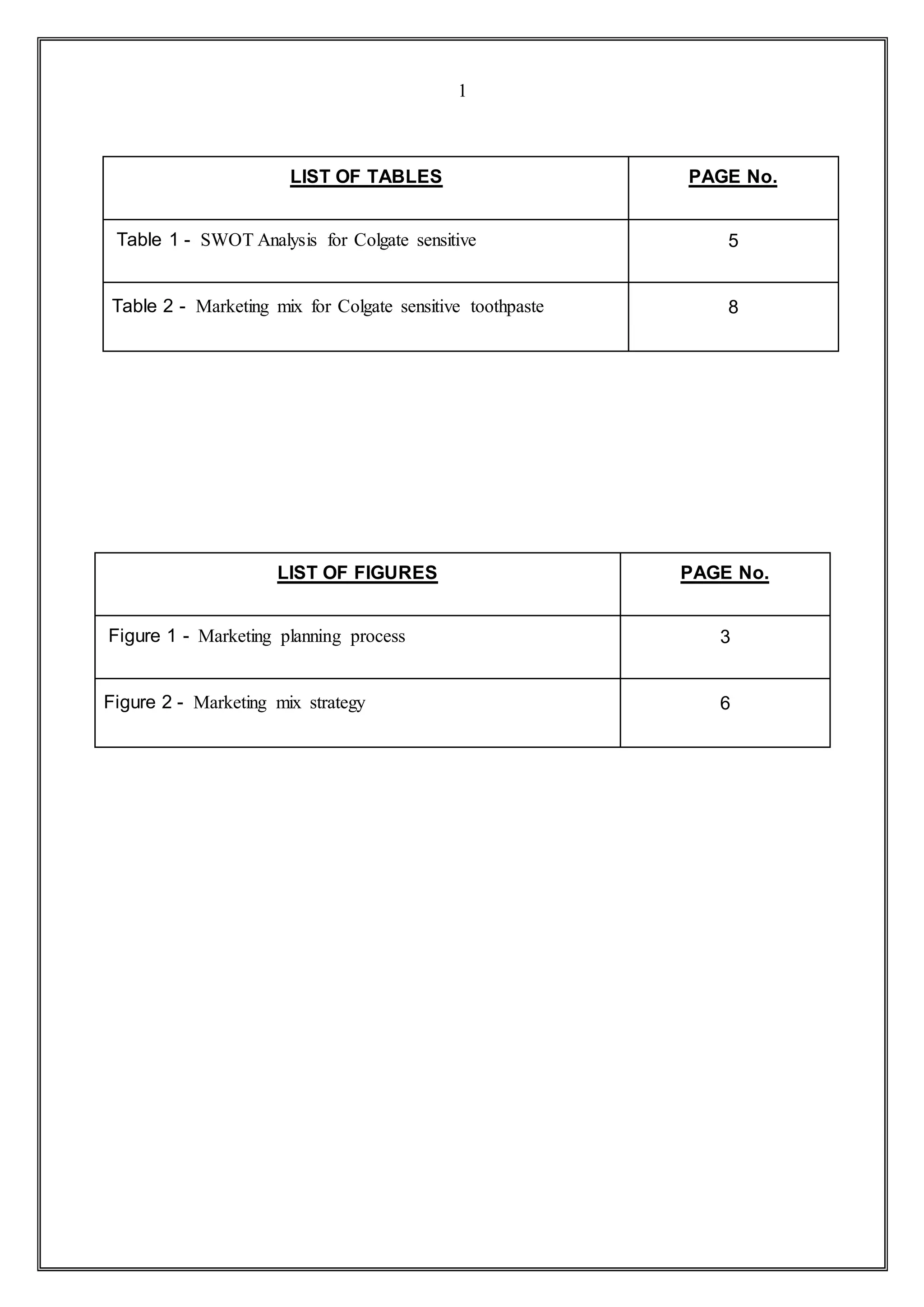 SWOT Analysis and formulation of Marketing Mix for Colgate sensitive | PDF