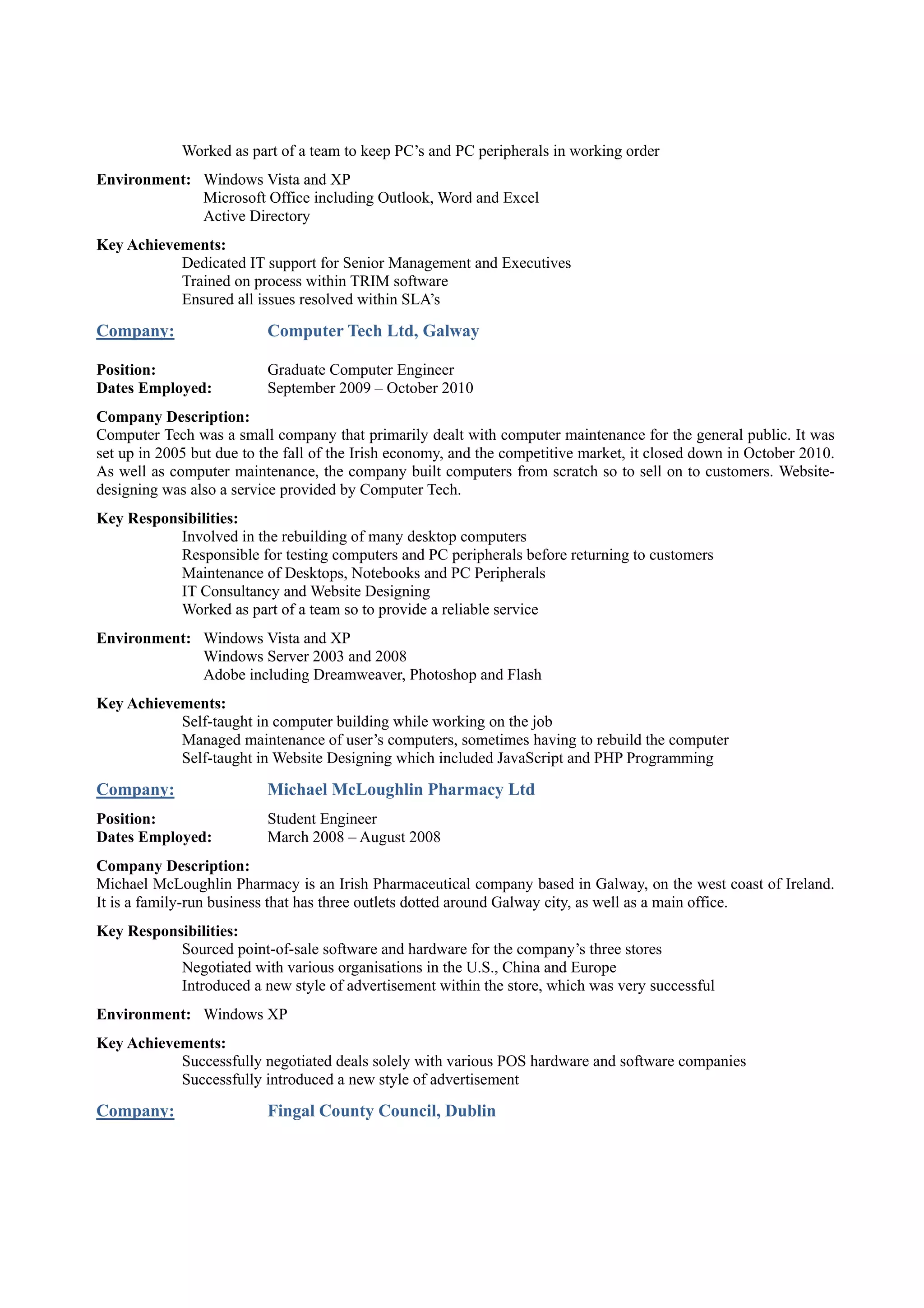 My Resume | PDF | IT and Internet Support | Internet