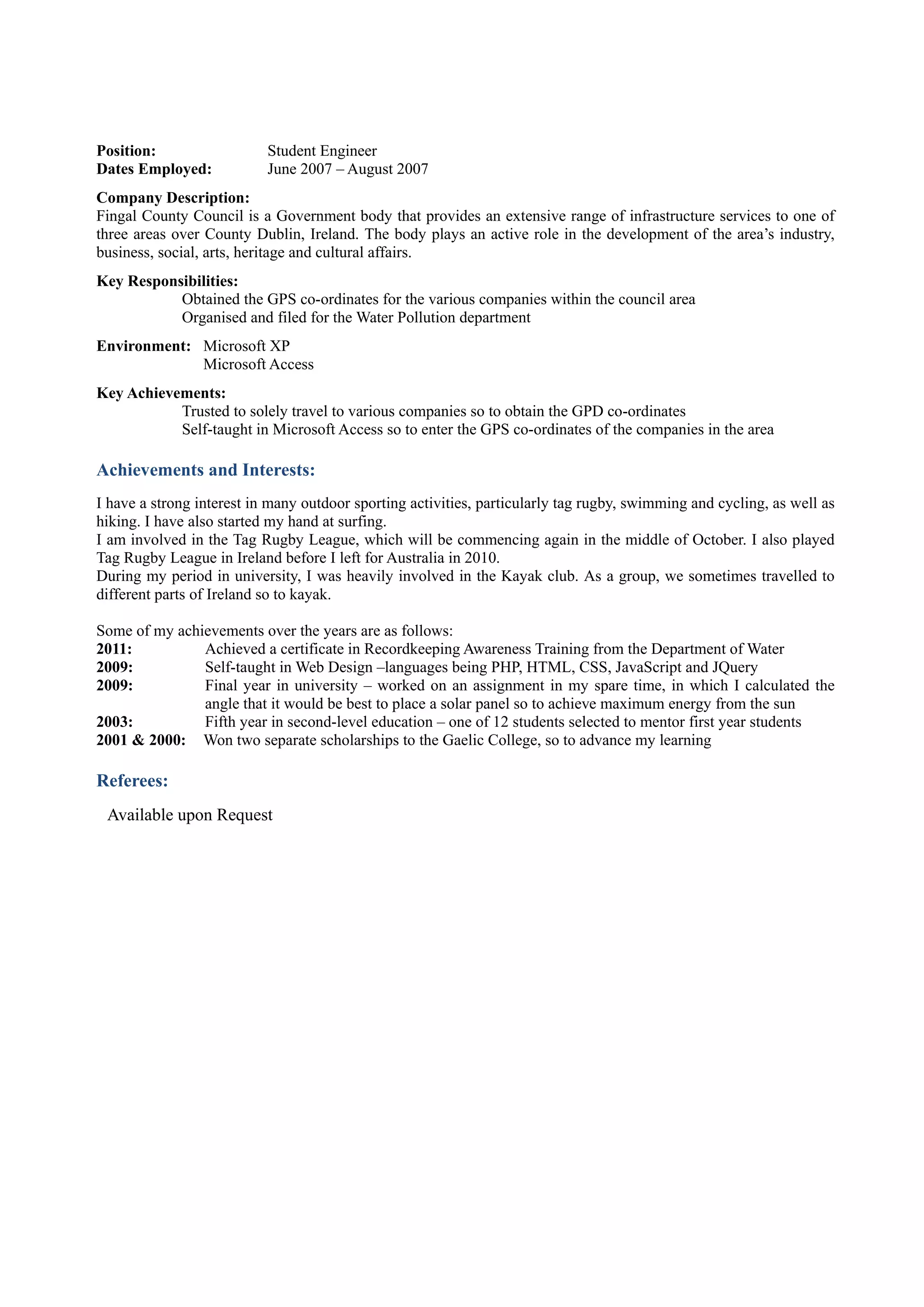 My Resume | PDF | IT and Internet Support | Internet