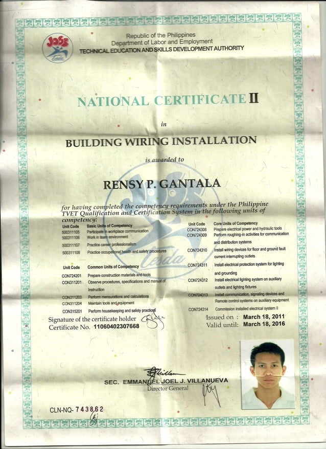 tesda elect. ncII | PDF