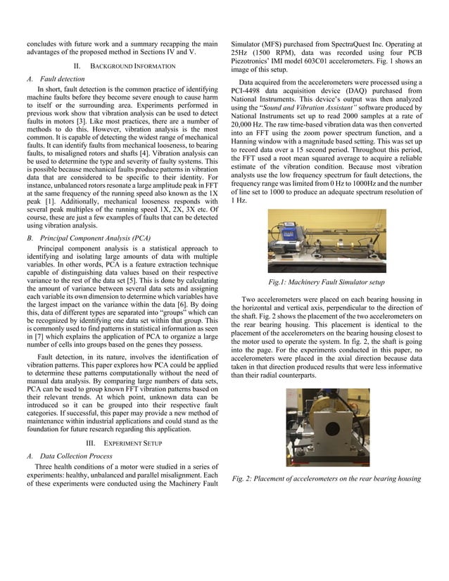 Rotating Machine Fault Detection Using Principal Component Analysis Of Vibration Signal Pdf