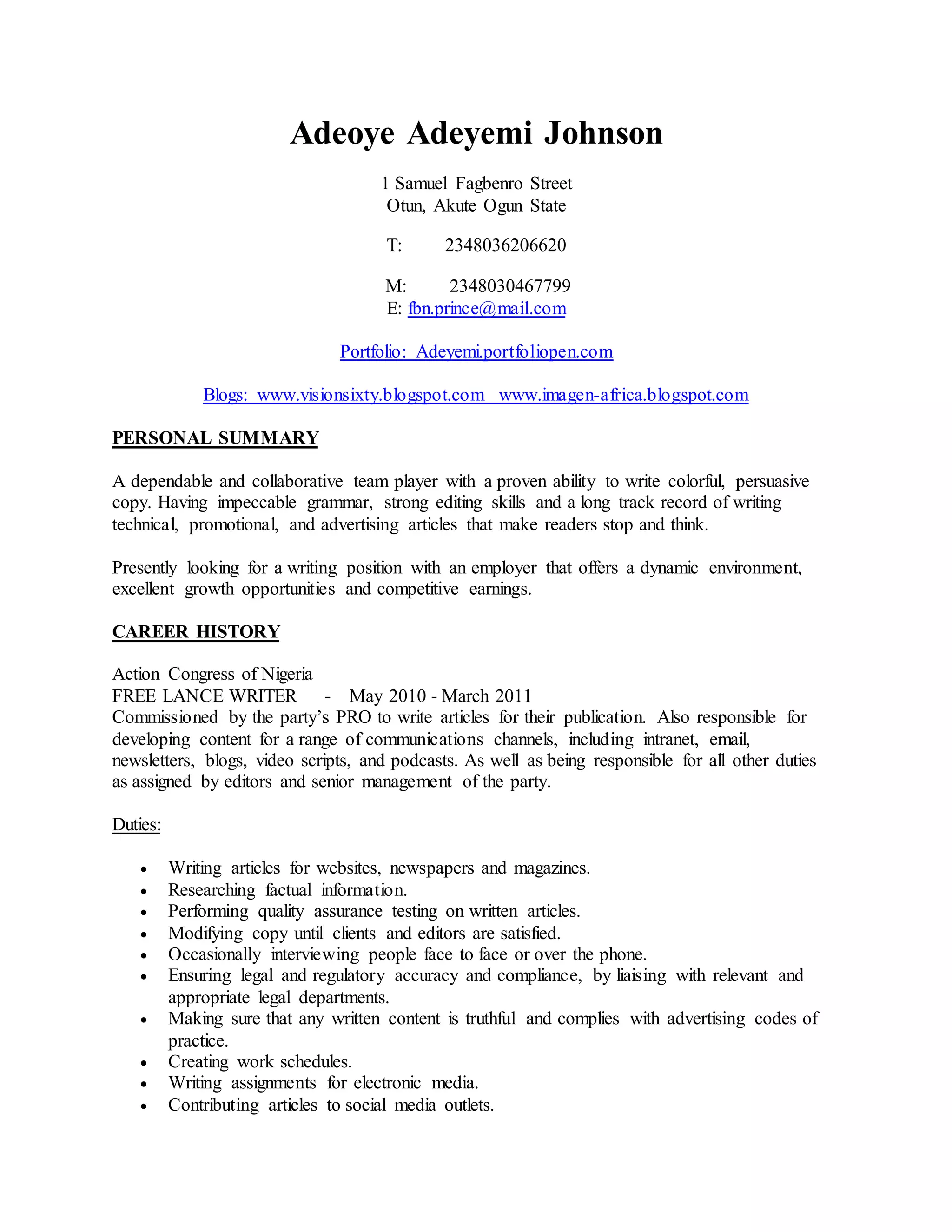 adeoye adeyemi johnson | PDF