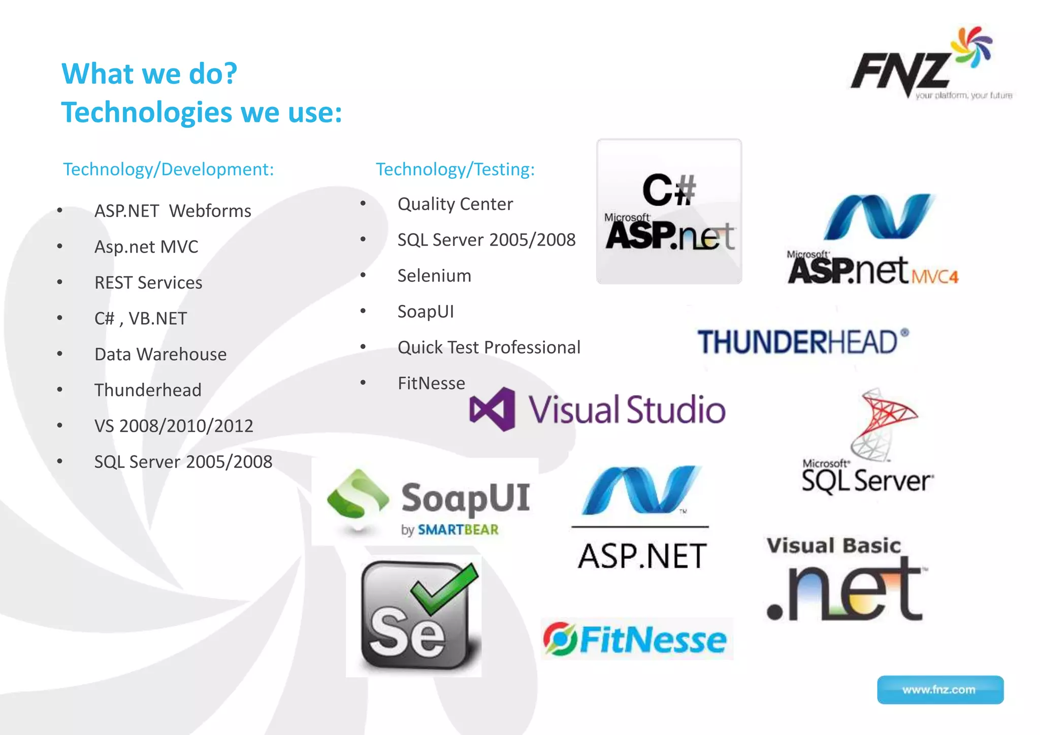 FNZ interview presentation 2016 | PPTX