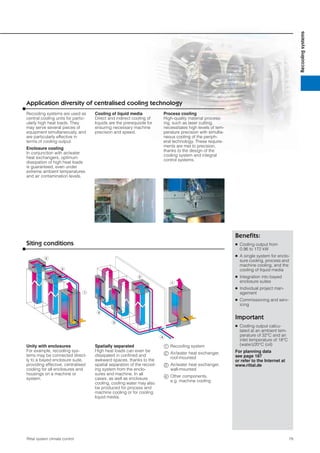 Rittal - Re-Cooling - Chiller Ürünleri | PDF