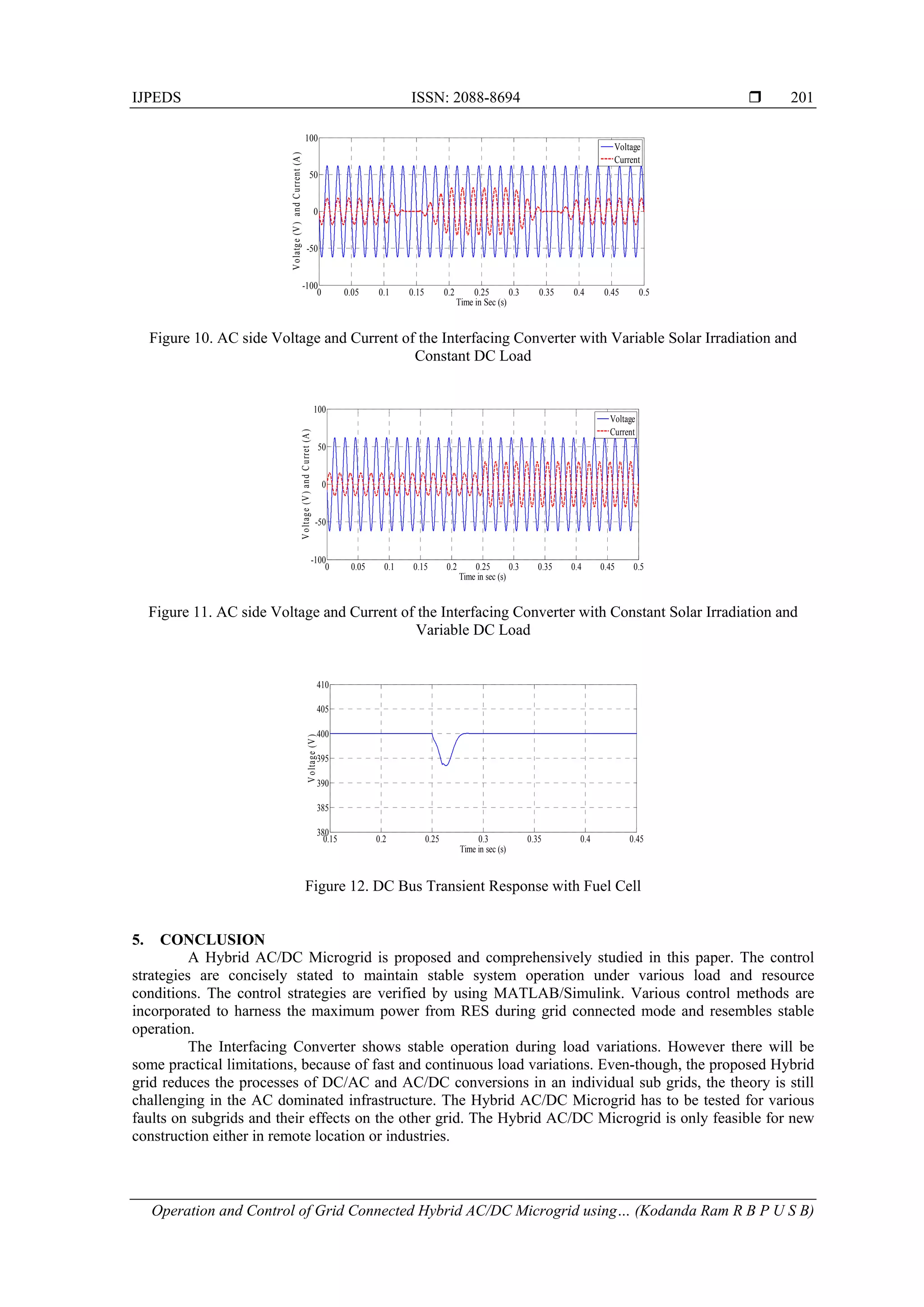 Operation and Control of Grid Connected Hybrid AC/DC Microgrid using Various RES | PDF | Power ...