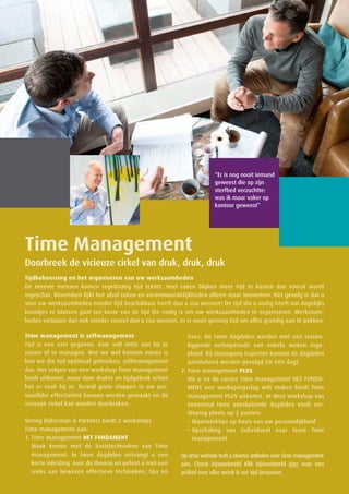 Brochure Time Management | PDF | Resume Writing and Advice | Job Search