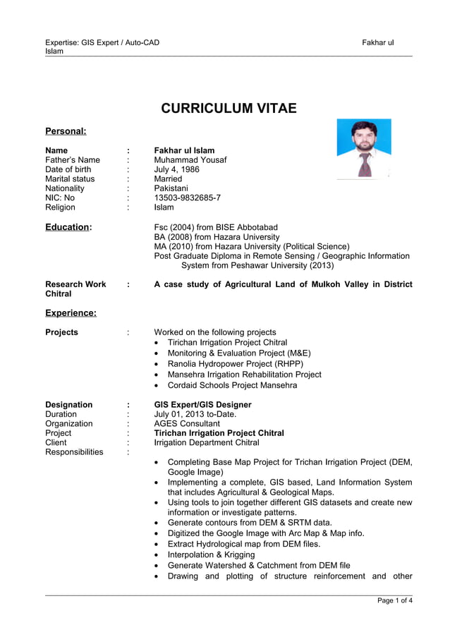 Fakhar CV | PDF