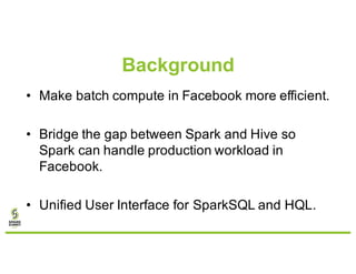 Experiences Migrating Hive Workload to SparkSQL with Jie Xiong and Zhan Zhang | PPT