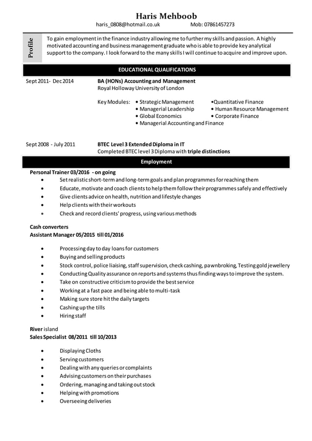 Haris CV Copy (haris mehboob) (haris mehboob) | PDF