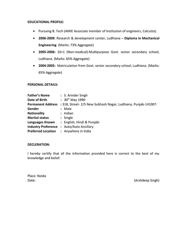 Resume-Arshdeep Singh | PDF