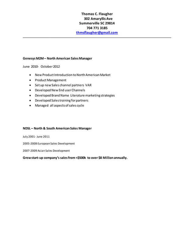 Tom - Resume 2015 | PDF