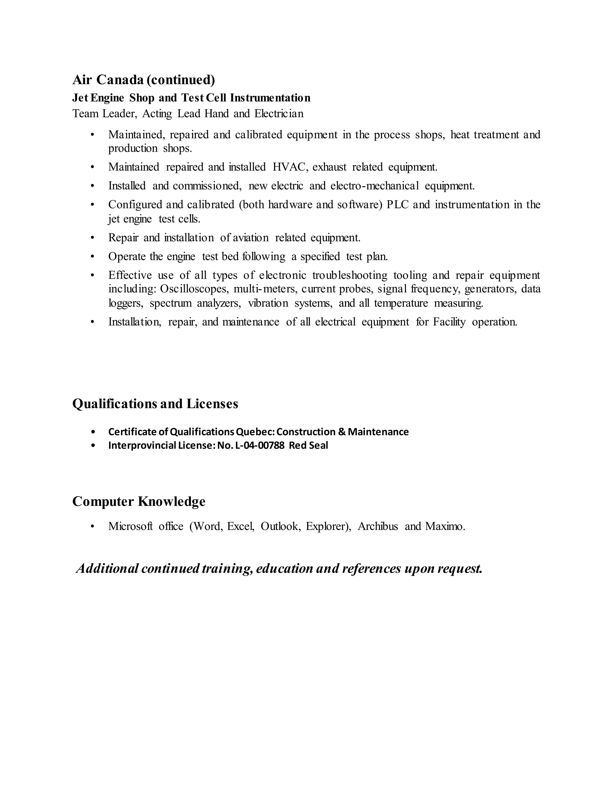 Ted D Harris CV | DOCX