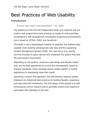 Best-Practices-Web-Usability | PDF | Web Design and HTML | Internet