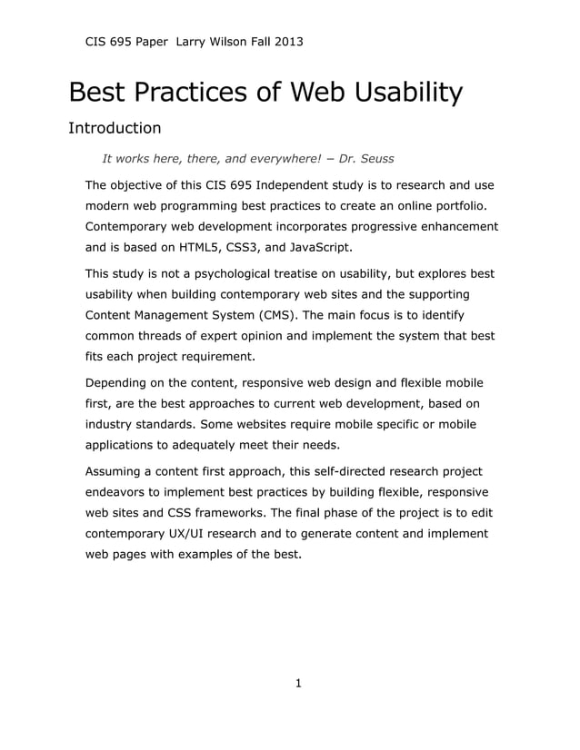 Best-Practices-Web-Usability | PDF | Web Design and HTML | Internet
