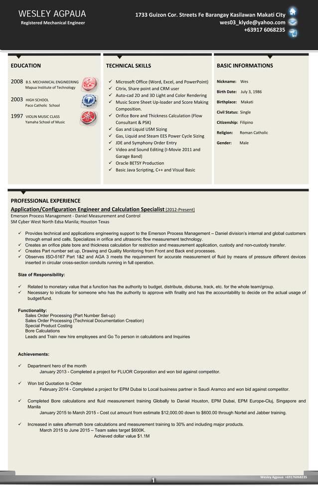 Wesley Agpaua CV | PDF