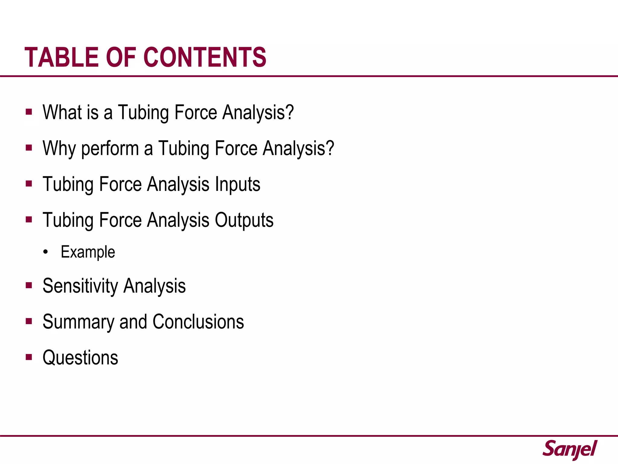 Tubing Force Analysis | PPTX