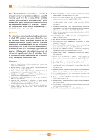 Nutritional Mx of AKI in ICU pts- SAJCN - 2014 - JH Downs | PDF