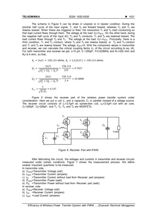 Efficiency of Wireless Power Transfer System with PWM Methode as Rectifier on Receiver | PDF ...
