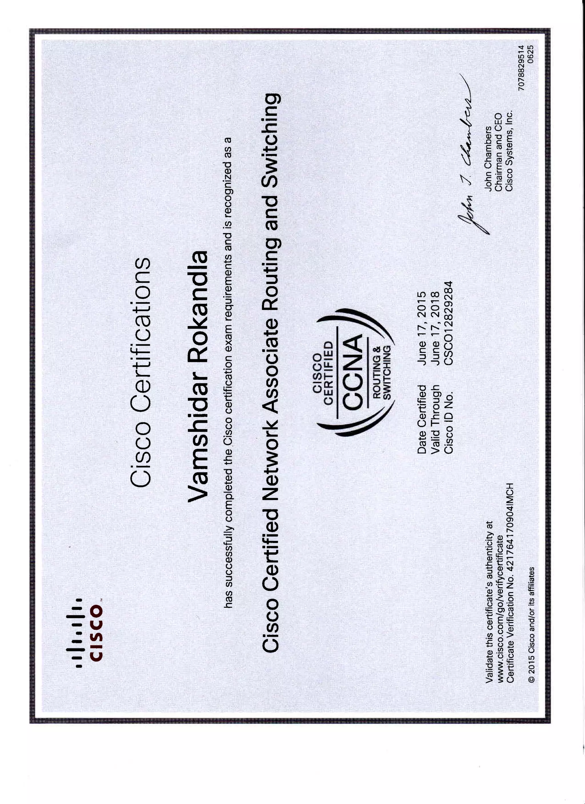 CISCO-CCNA-Certificate | PDF