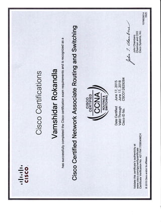 CISCO-CCNA-Certificate | PDF