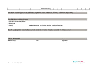 OHS Risk Assessment Form | DOCX