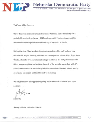 NDP Letter | PDF